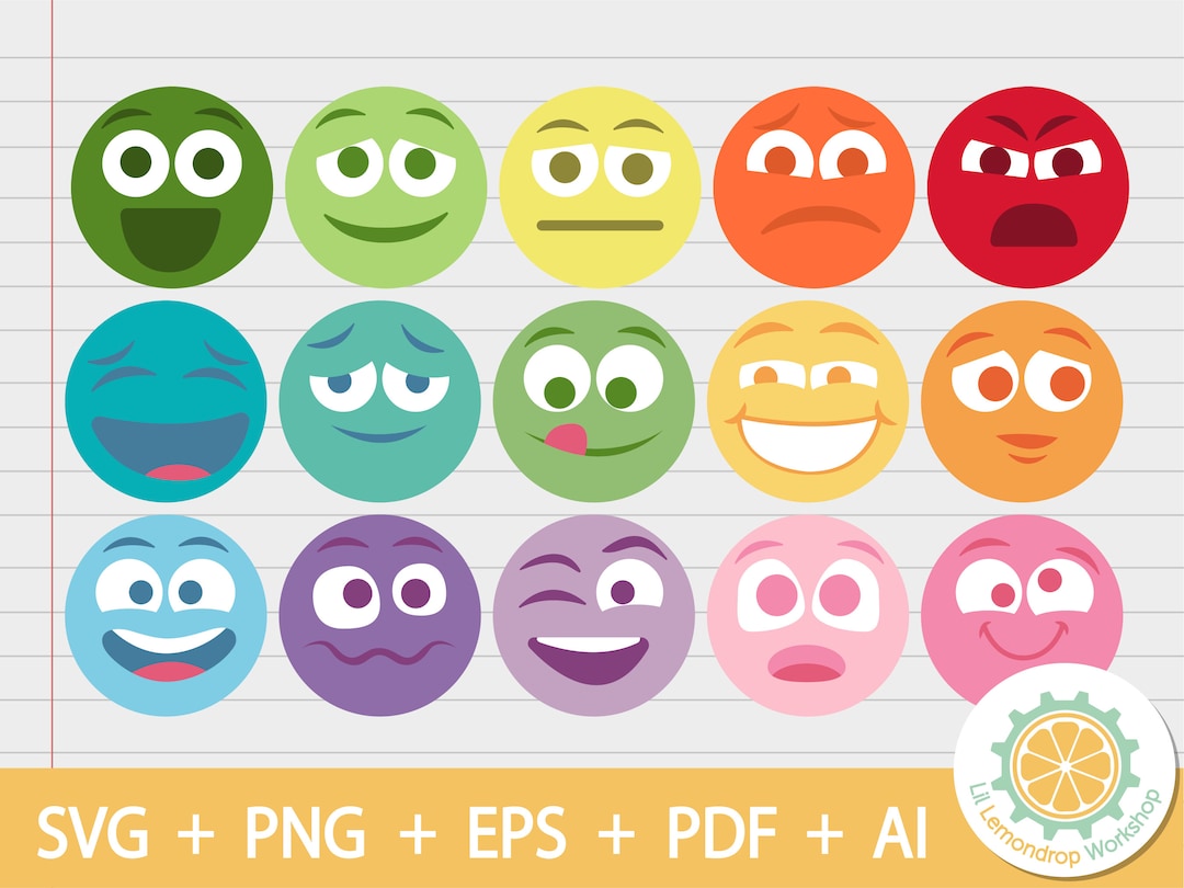 Face SVG Face Clipart Cartoon Face SVG Emotion Clipart - Etsy Ireland