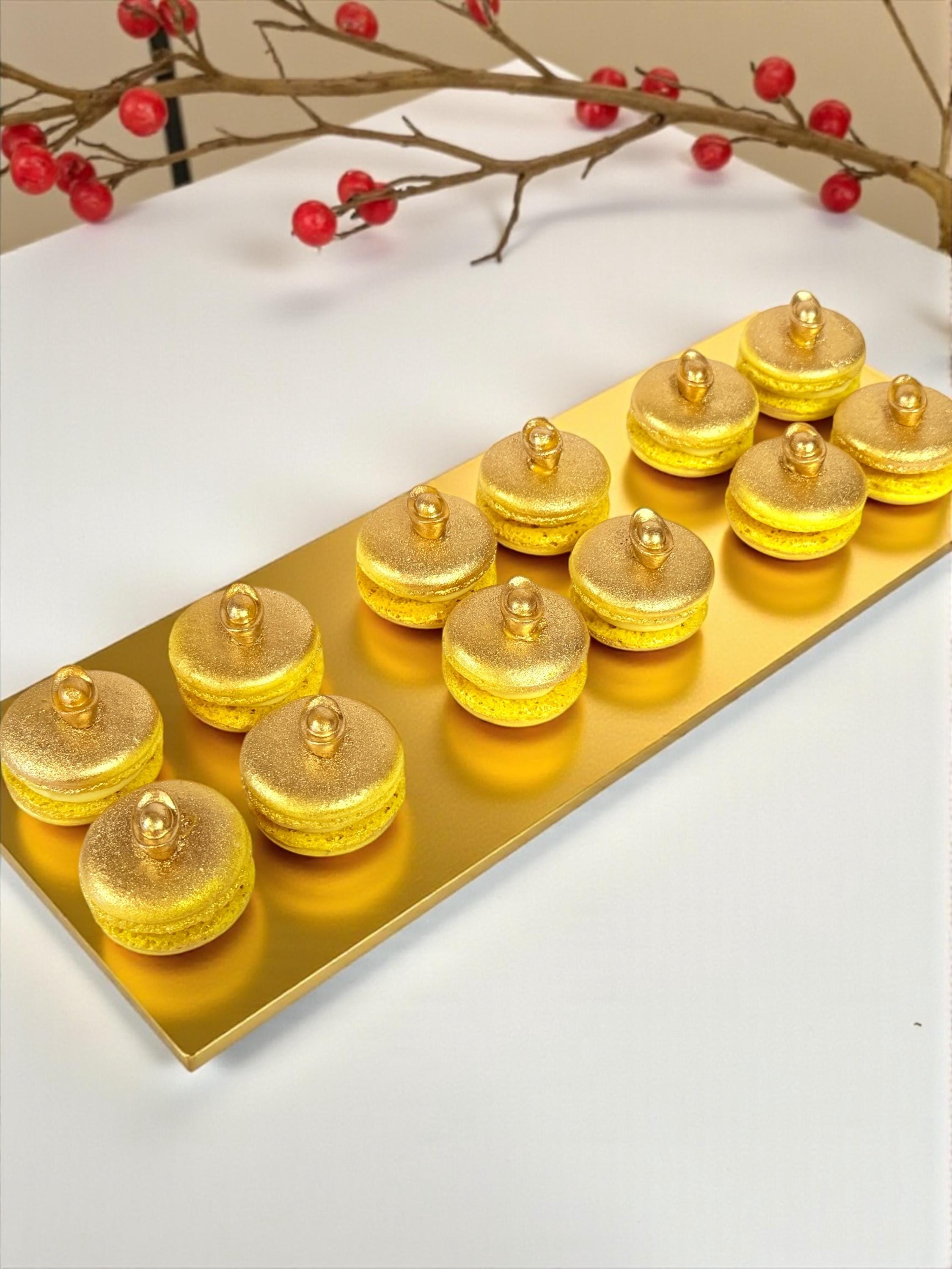 Golden Fortune Macarons | Luxury Gold Ingot French Macarons for ...