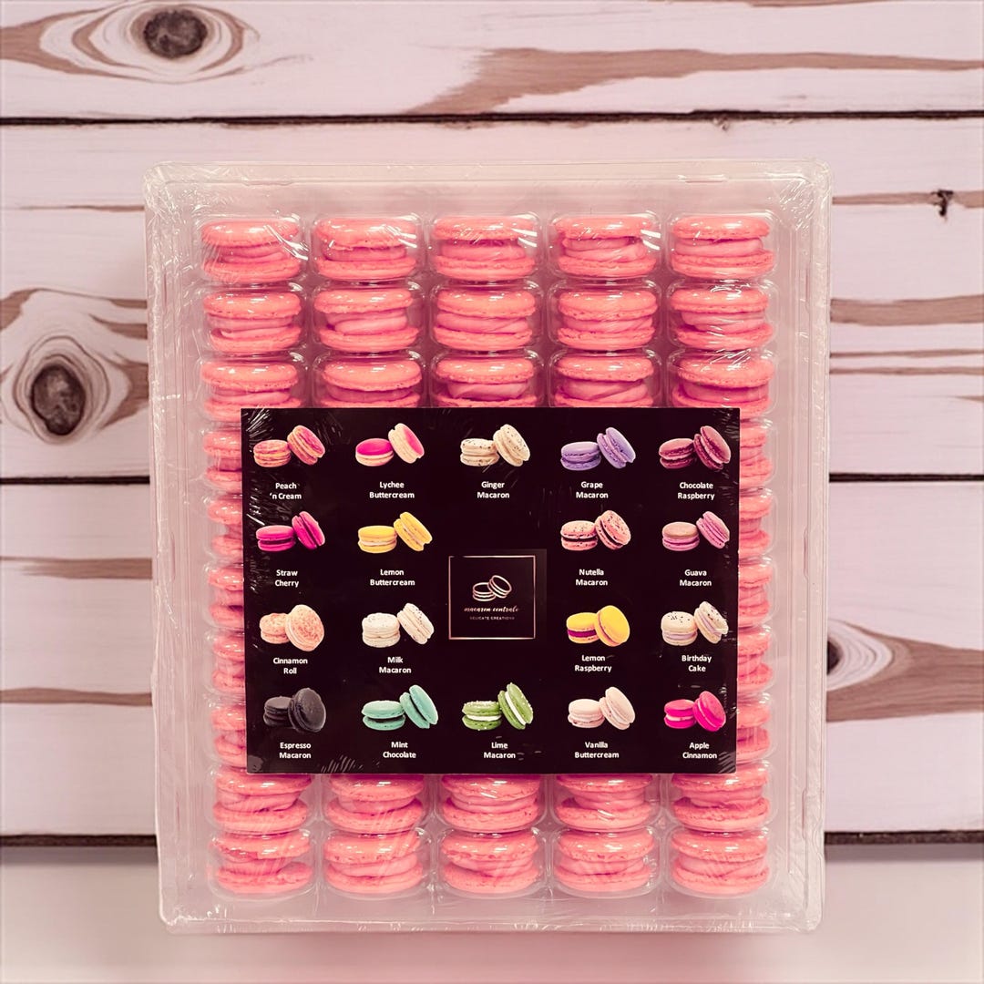 50 Pack coral Velvet French Macarons - Etsy