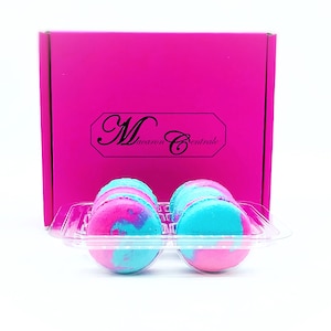6 Pack Blue Raspberry French Macarons - Etsy
