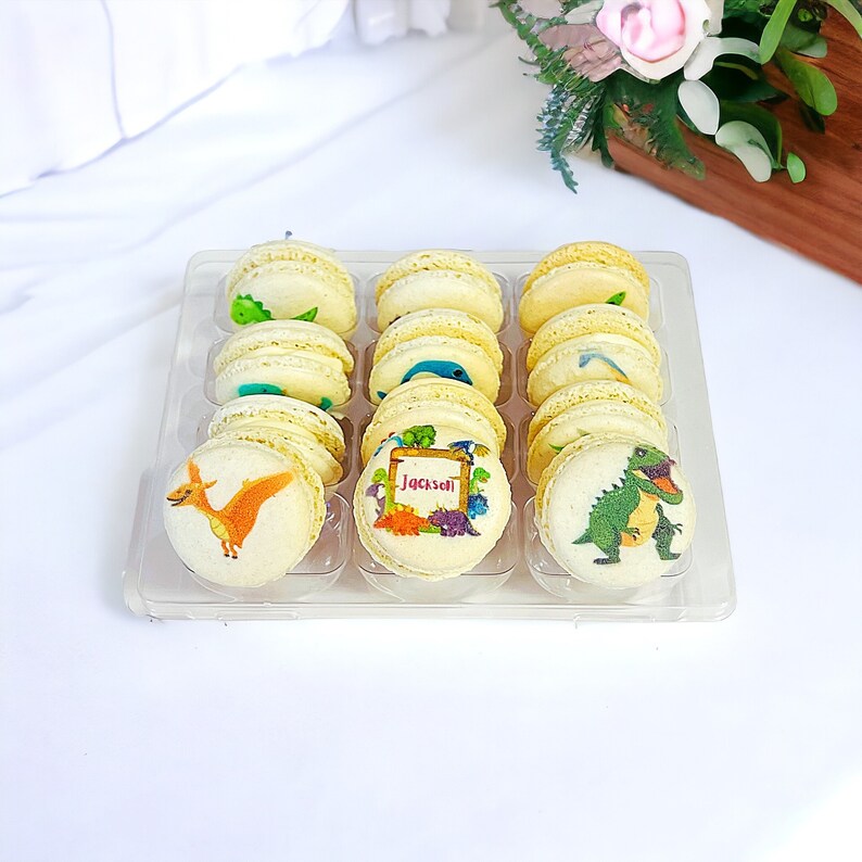 Dino-mite Personalized Macaron Collection: A Jurassic Treat for Your ...