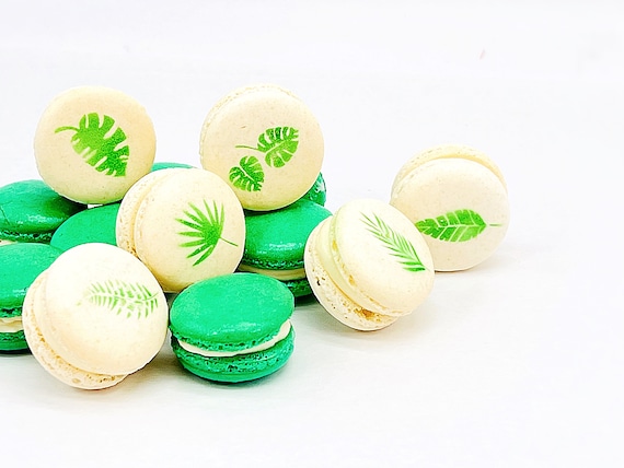 The Green Leaves French Macarons Available in 6 12 & 24 - Etsy