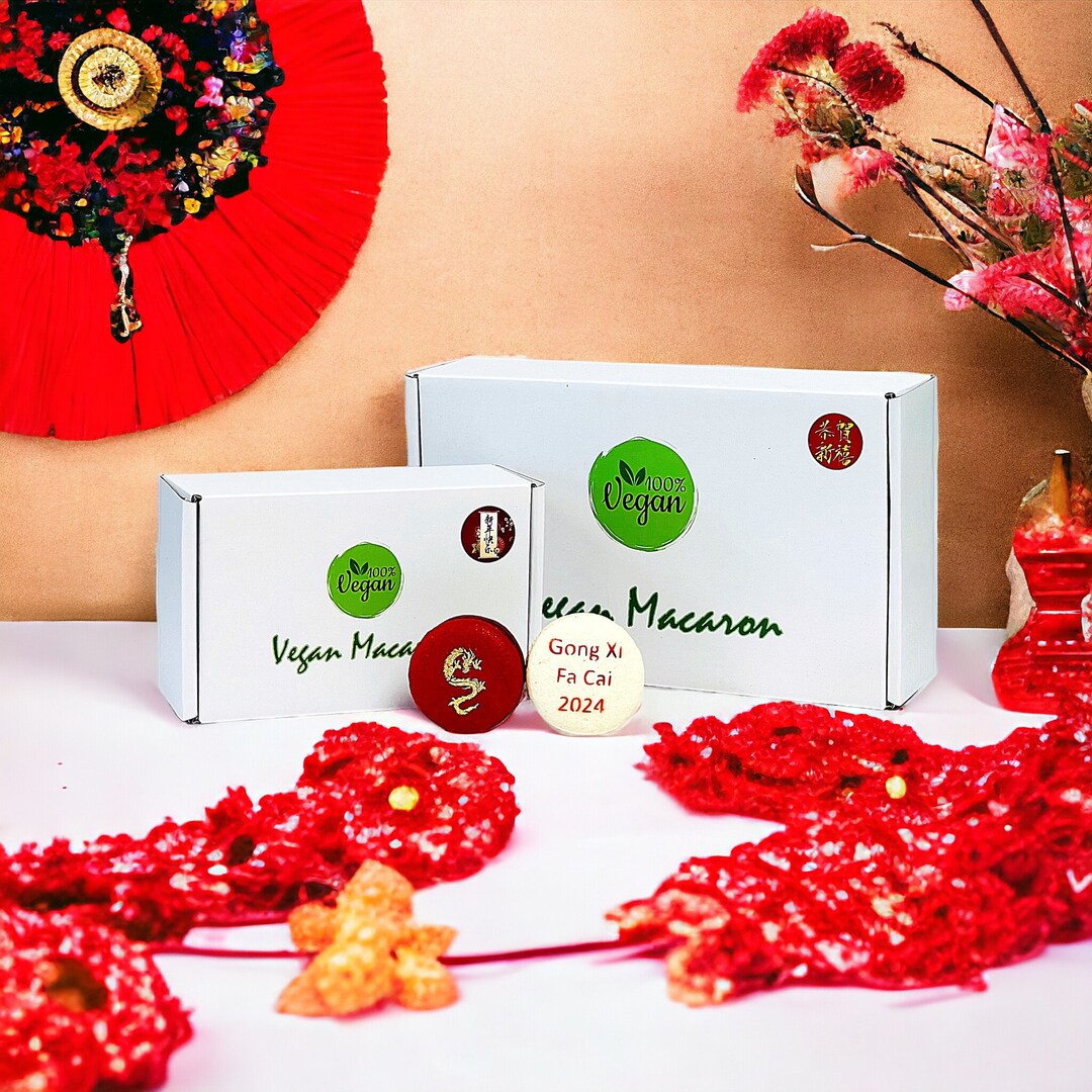 Year of Dragon Vegan Macaron Set - Etsy