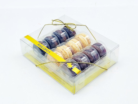 12 Pack Chocolate Gift Box Set Macarons. - Etsy