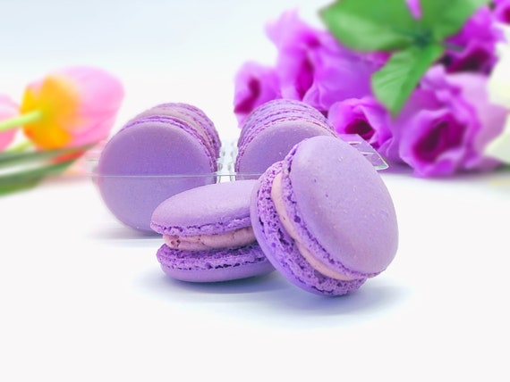 6 Pack Grape Macarons - Etsy