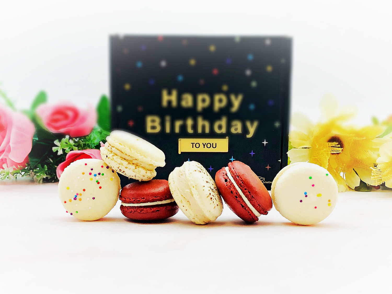 6 Pack Happy Birthday Macaron Set a Perfect Gift for the - Etsy