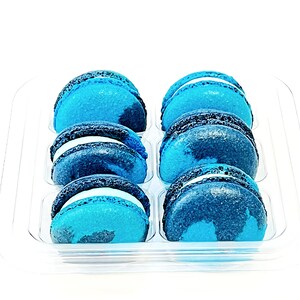 6 Pack Blue Curaçao Macarons | Ideal for Celebratory Events. - Etsy