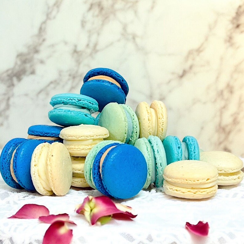 Customizable Blue Ombre Macaron Towers - Macaron Tower Included - Etsy