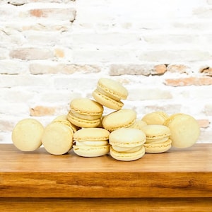 Vanilla Mini Macarons: Gourmet Dessert Topping (16 or 49) - Etsy