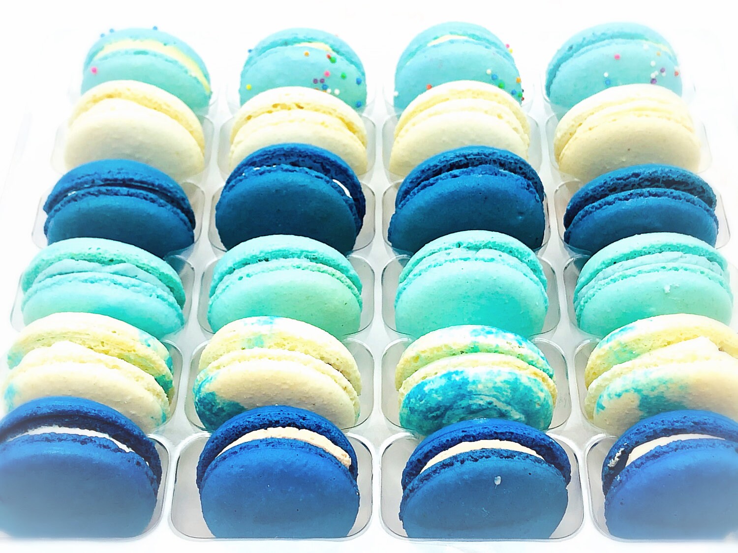 24 Pack Assorted Macaron, the Blue Set | Great for Any Party ...