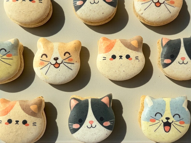 Purrfect Friends | Cat-shaped French Macarons - Etsy