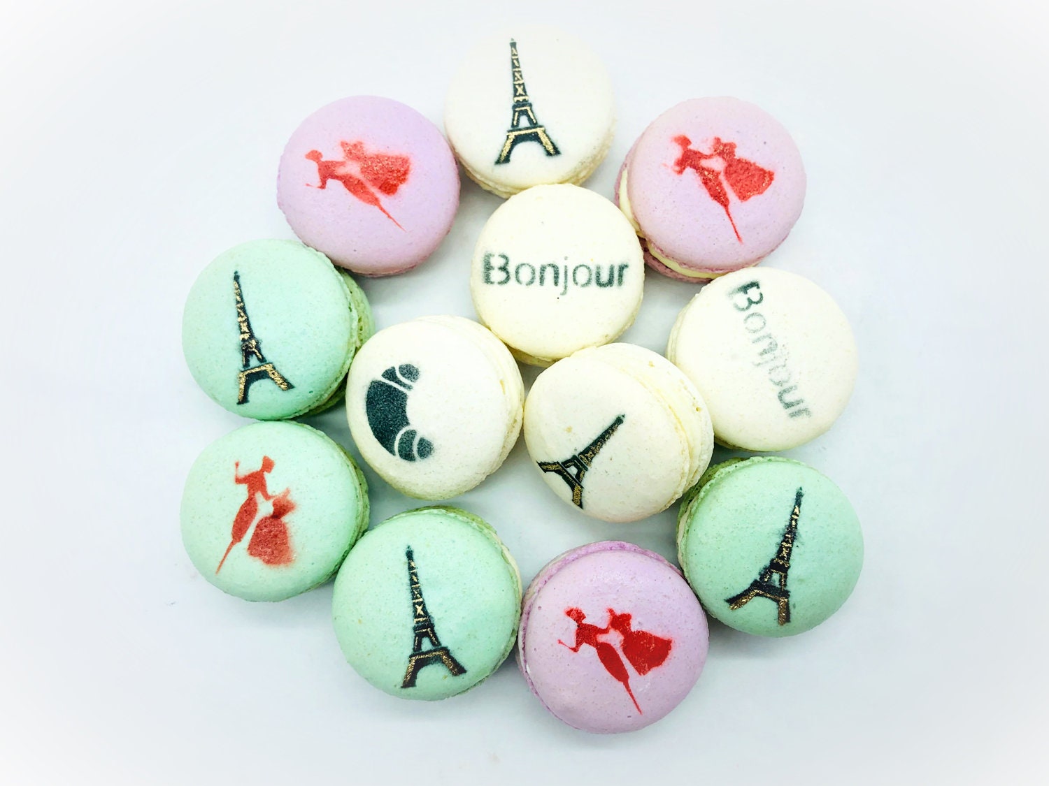 Bonjour De Paris Macaron Set Ideal for Celebratory Events. - Etsy