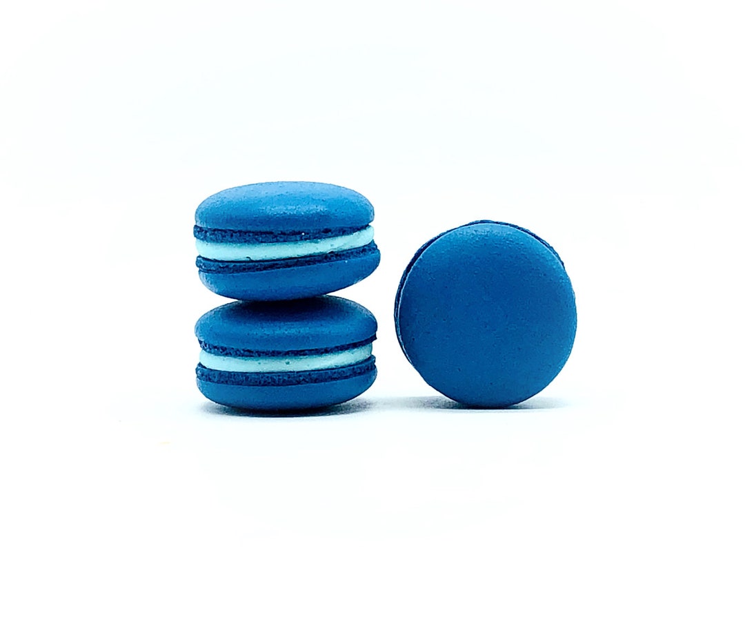 Blue Curacao Vegan Macarons | Available in 4 & 12 Pack| - Etsy