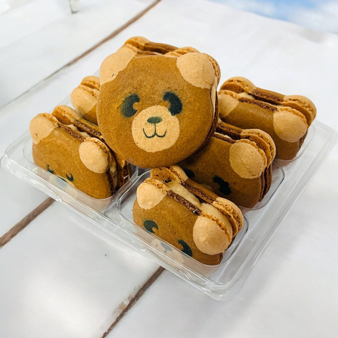 Valentine’s Teddy Bear Macarons – Custom Flavors in Gift Box - Etsy