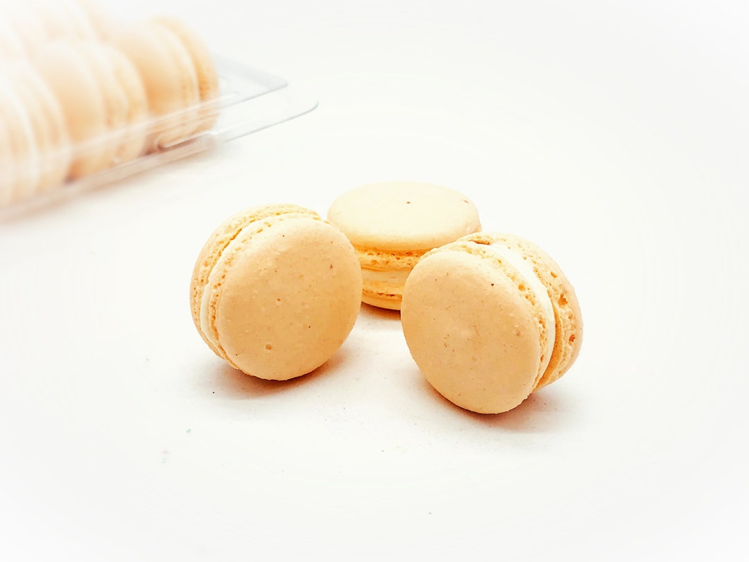 6 Pack Apricot Macarons | Ideal for Celebratory Events. - Etsy