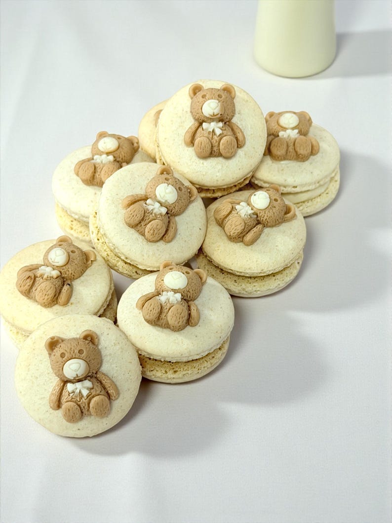 Teddy Hug Macarons – Sweet Brown Bear French Cookies for All Ages - Etsy