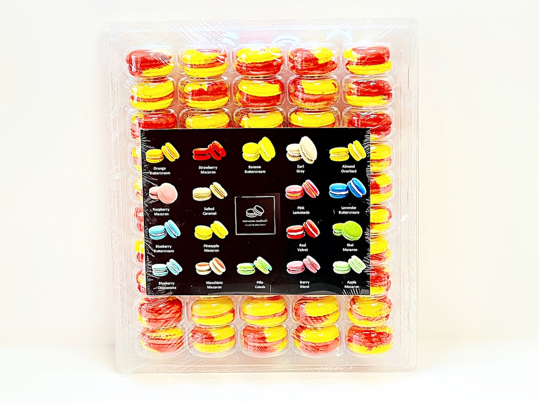 50 Pack Strawberry Pineapple French Macaron Value Pack - Etsy