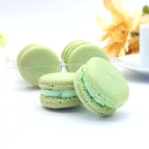 6 Pack Blue Raspberry French Macarons - Etsy