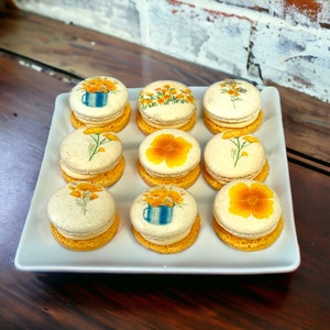 Golden Poppy Macaron | Packs of 6, 12, or 24 - Etsy