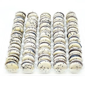 50 Pack Blackcurrant French Macaron Value Pack - Etsy