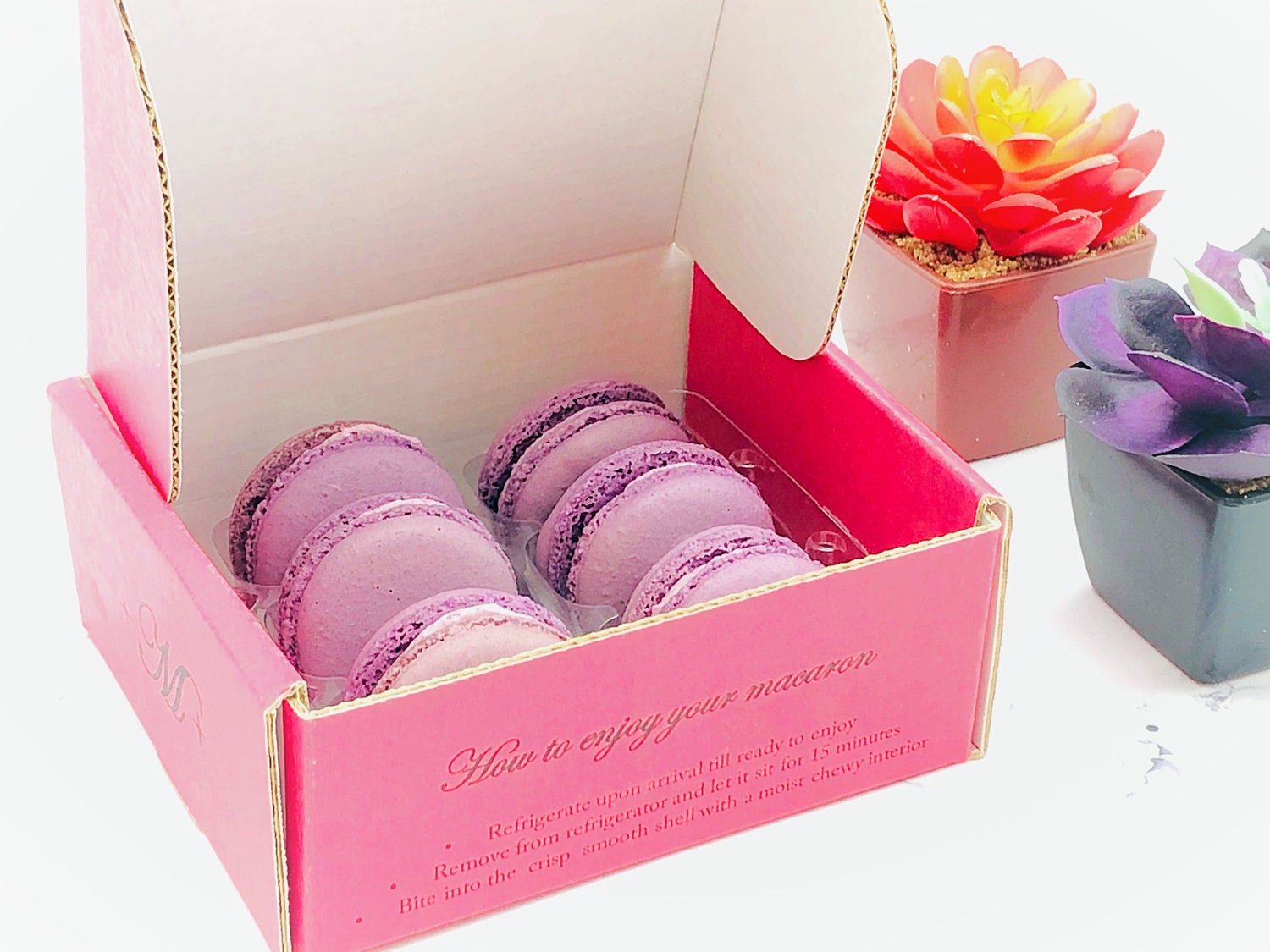 6 Pack Ube Macaron - Etsy