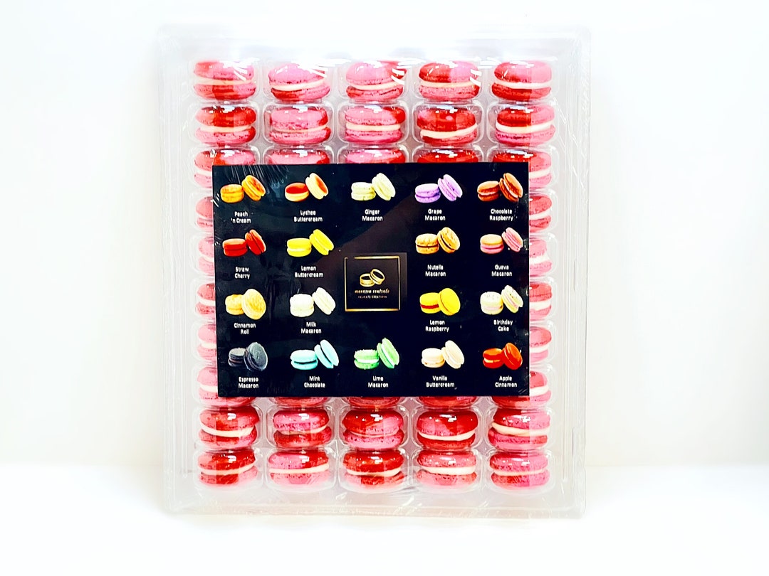 50 Pack Cranberry and Prune French Macaron Value Pack - Etsy