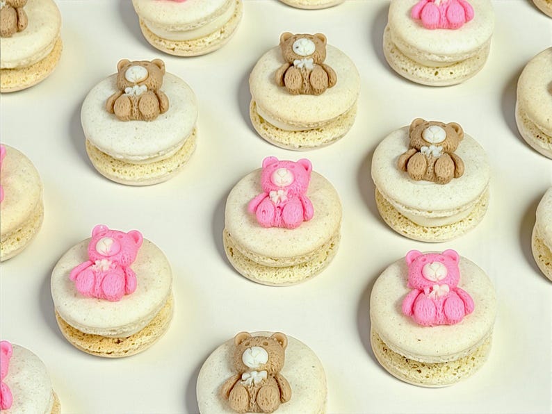 Teddy Hug Macarons – Sweet Brown Bear French Cookies for All Ages - Etsy
