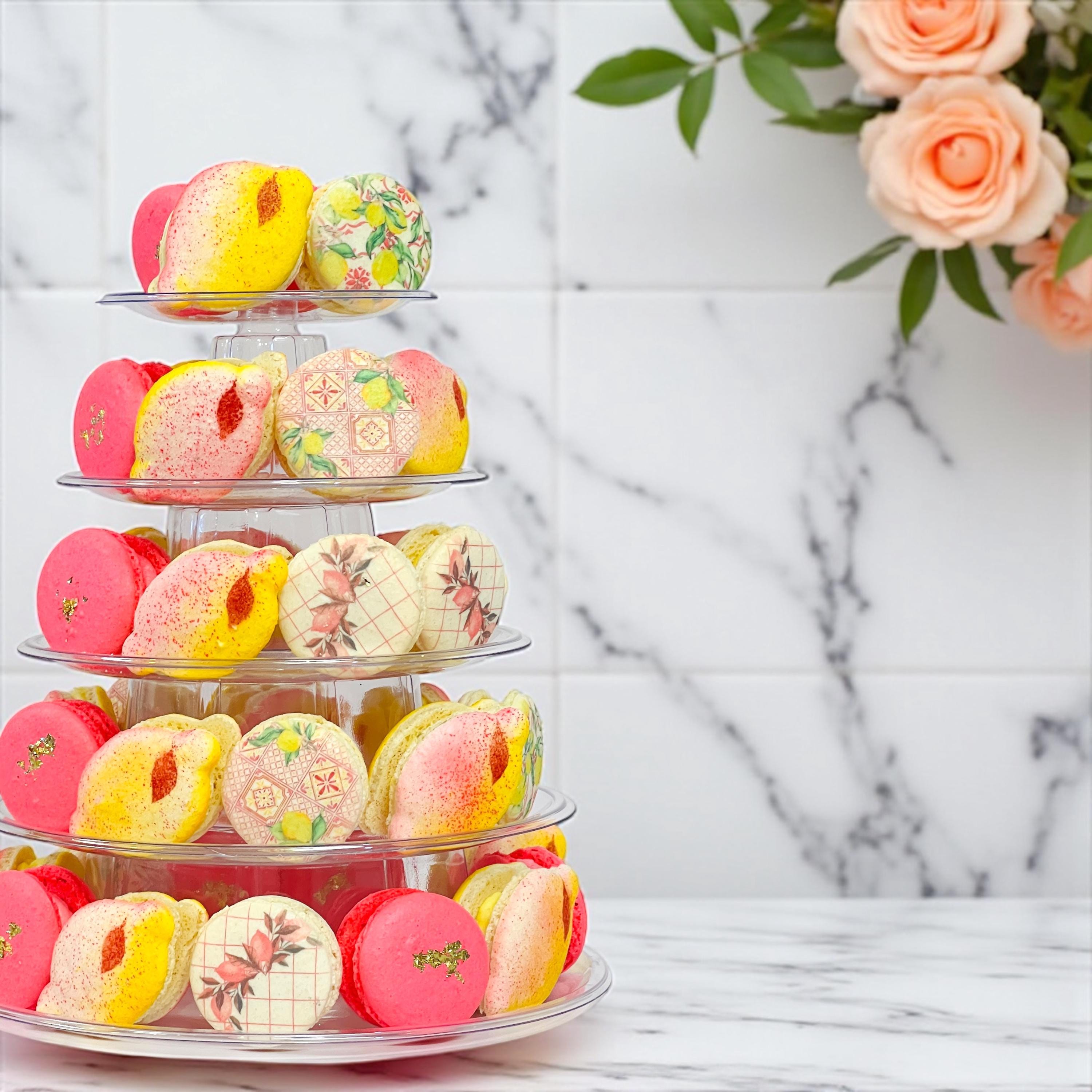 Lemon Blossom Macaron Tower: Elegant Wedding Dessert - Etsy