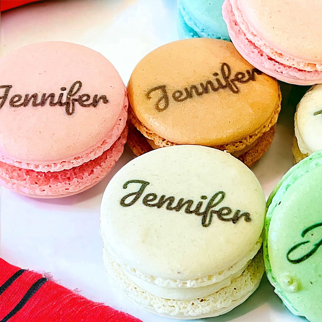 Personalized Monogram Macarons: Design Your Own Sweet Delights! - Etsy