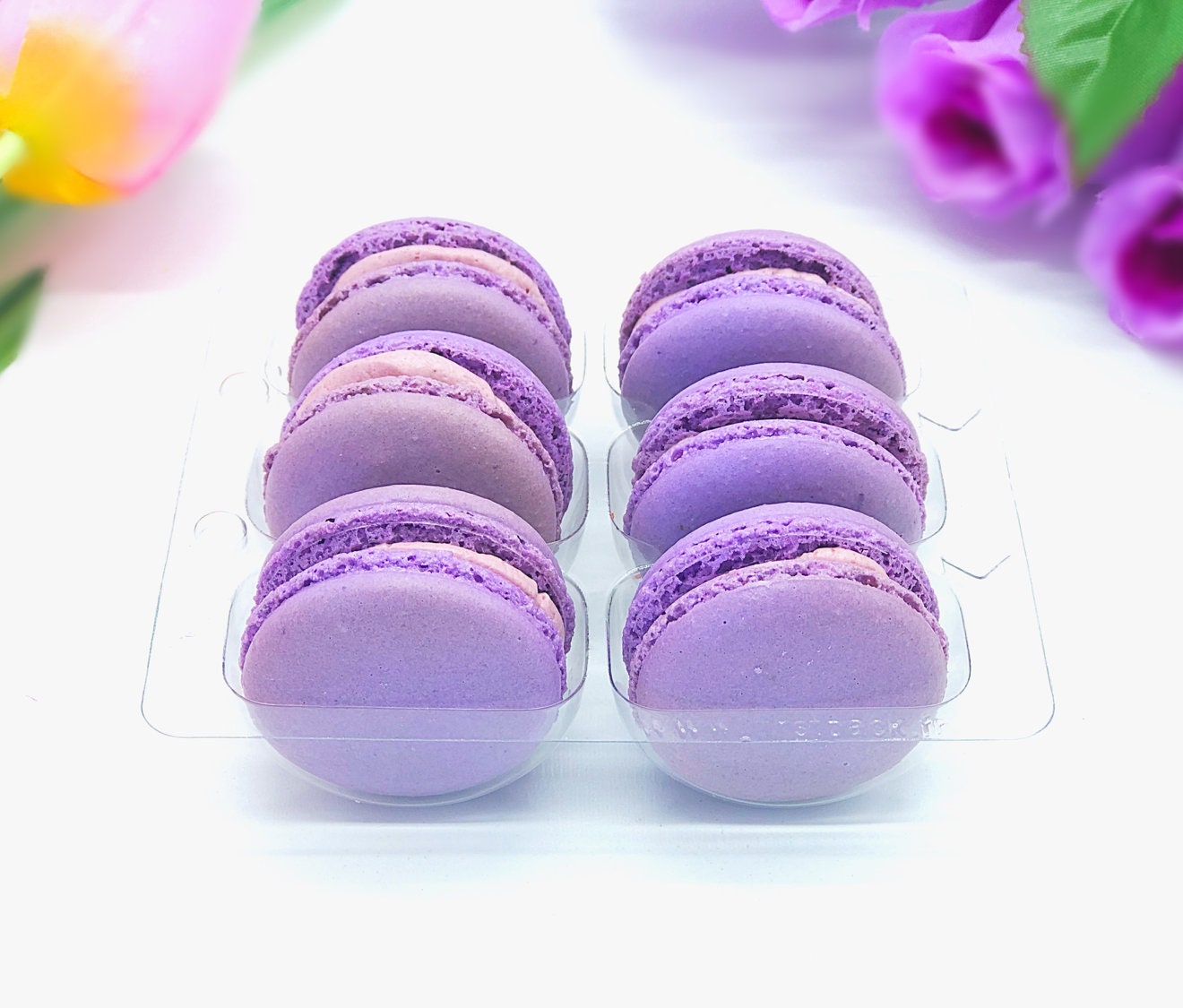 6 Pack Grape Macarons - Etsy