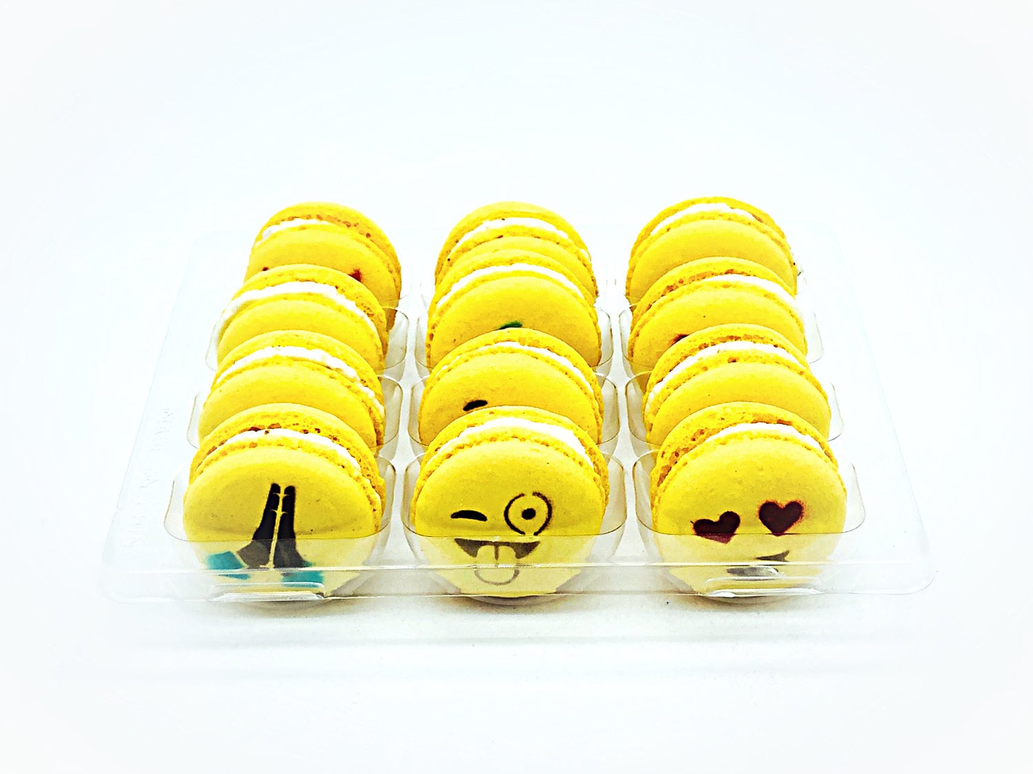 Emoji French Macaron Set Available in 6 or 12 Pack Perfect | Etsy