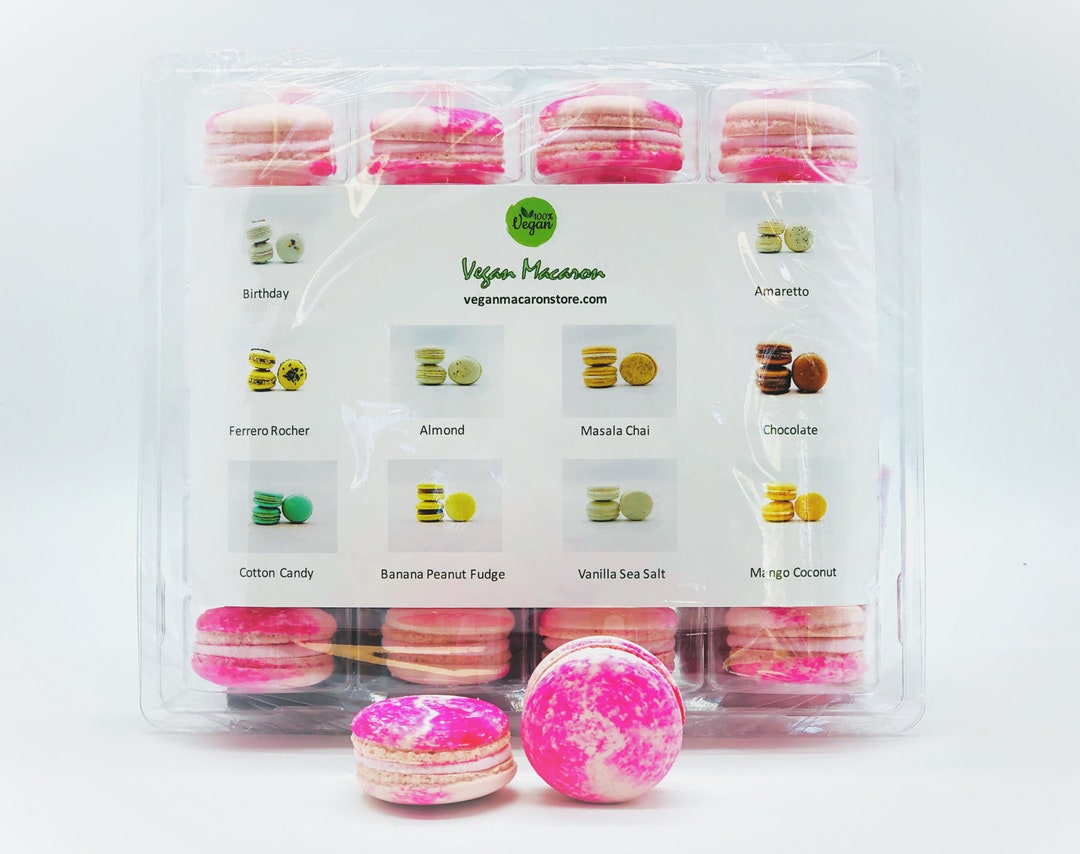 Wholesale Dragon Fruit Vegan Macarons | Available in 24 & 48 Pack | A ...