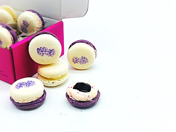 6 Pack Blackberry Sundae French Macarons - Etsy