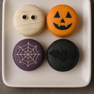 Ghostly Macaron Tower: Halloween Dessert Centerpiece - Etsy