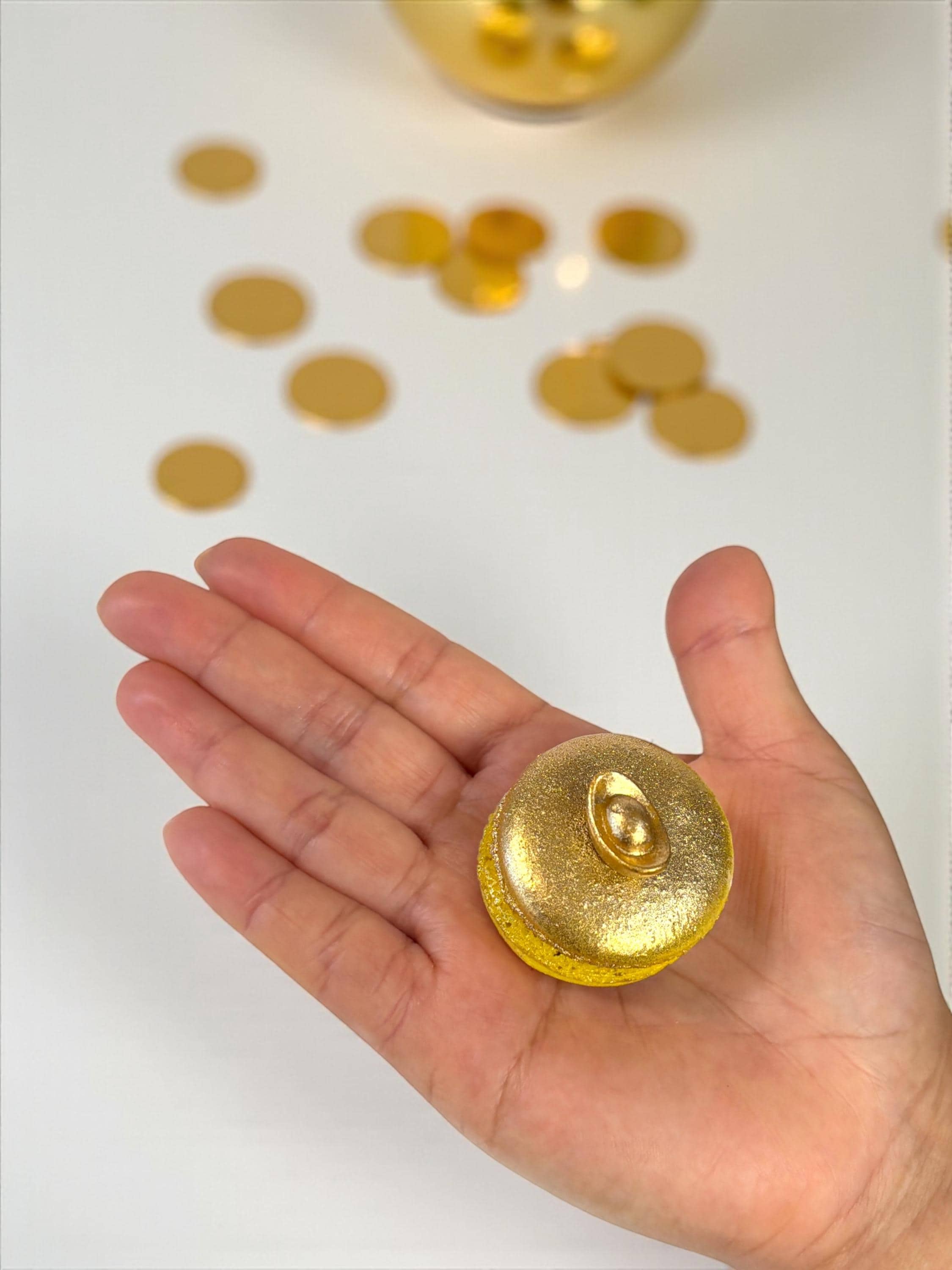 Golden Fortune Macarons | Luxury Gold Ingot French Macarons for ...