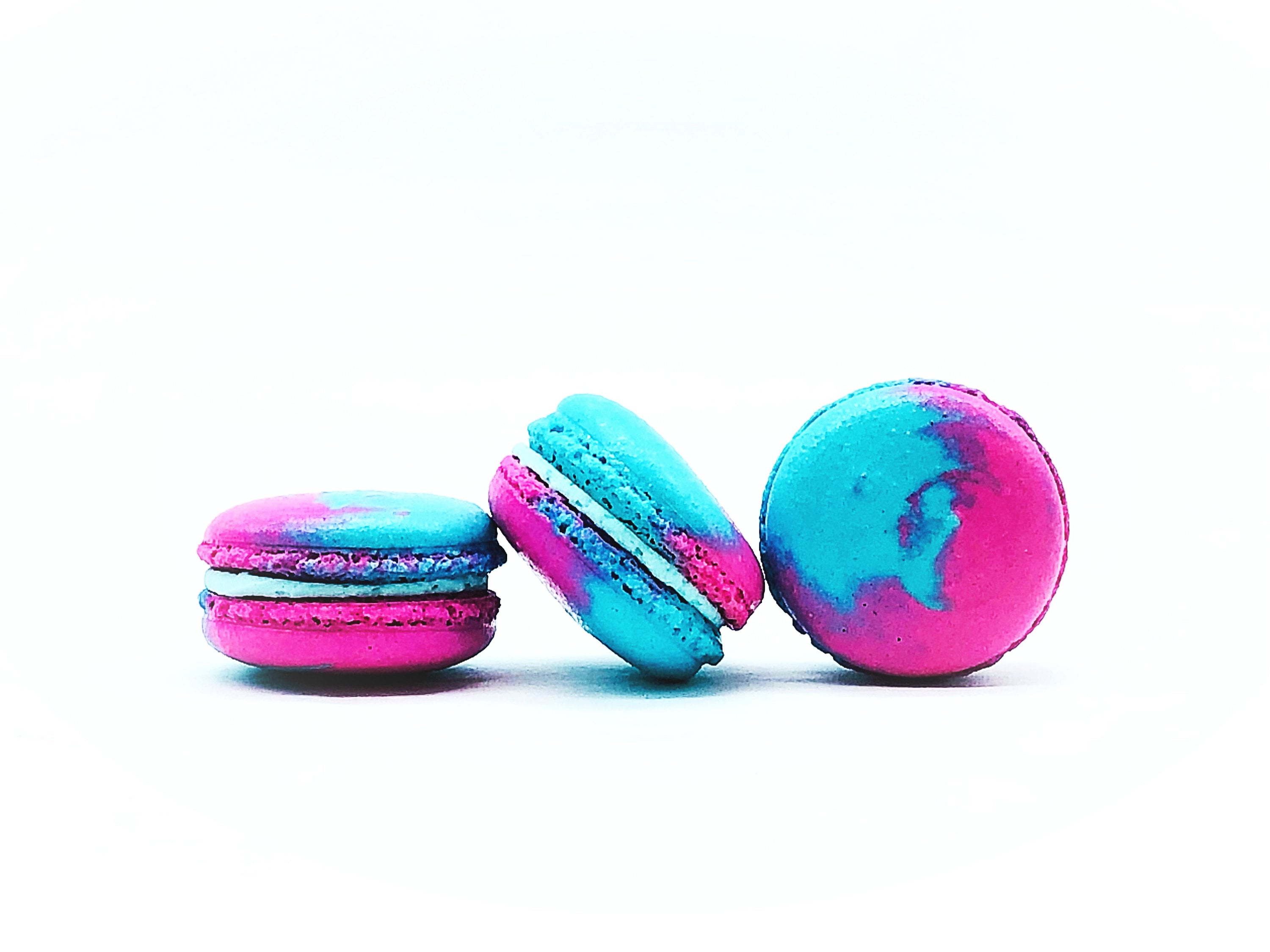 6 Pack Blue Raspberry French Macarons - Etsy
