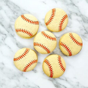Customizable Baseball-themed French Macarons – Choose Your Flavor! - Etsy