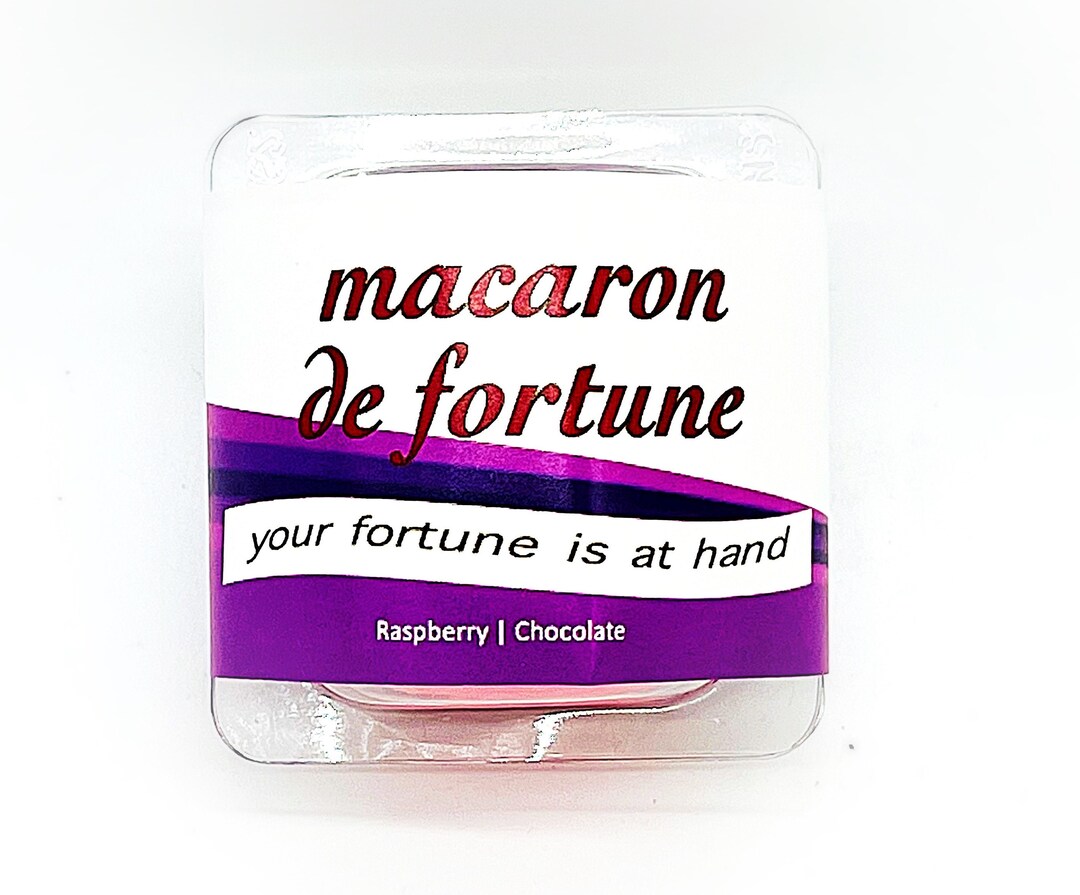 Macaron De Fortune | Fortune (french) Cookies | Raspberry & Chocolate ...