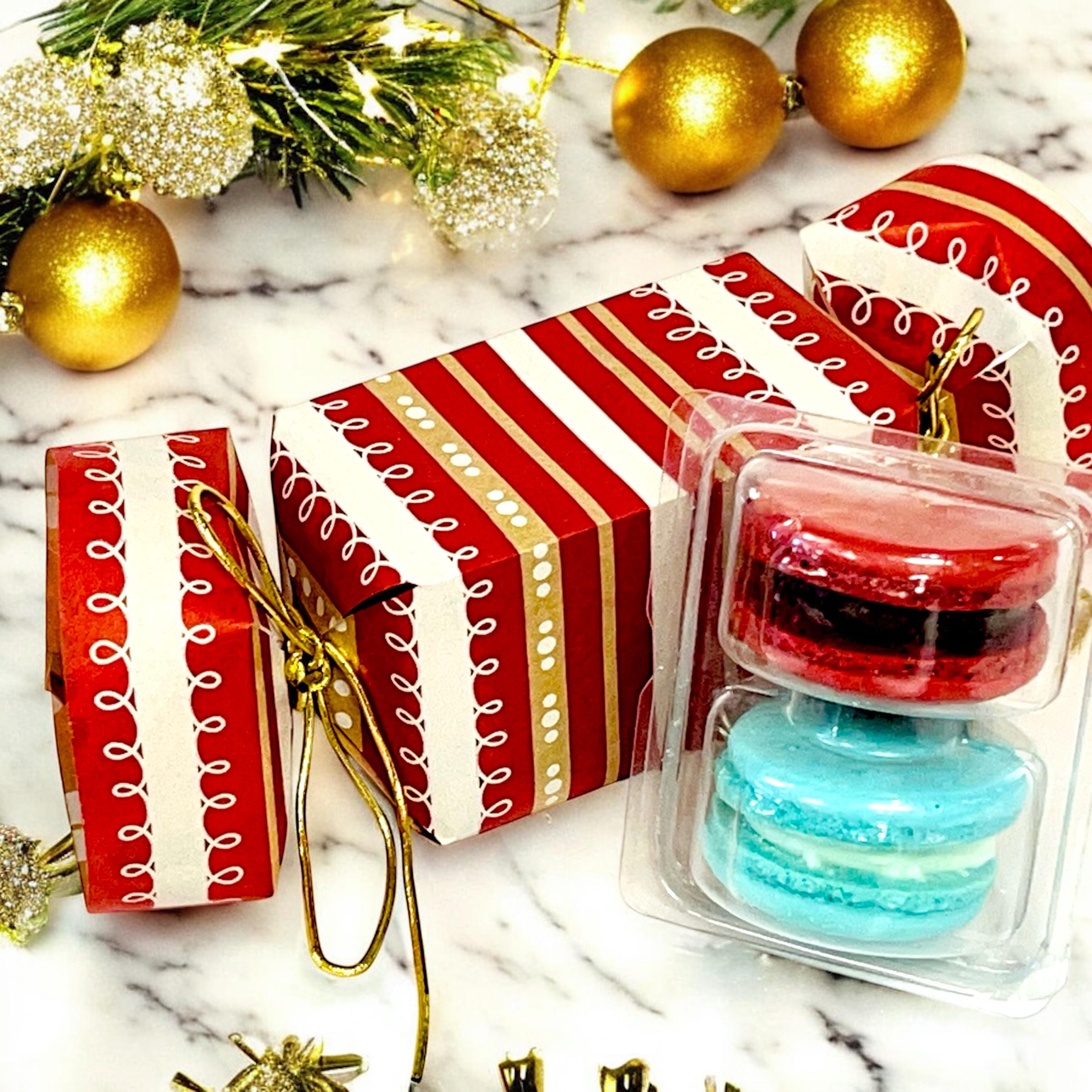 Rustic Holiday Candy Wrap Macaron Set - 6 Designs, Choose Your Flavors ...