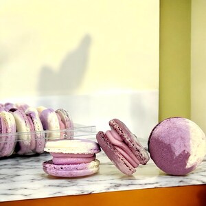 Hibiscus Plum French Macarons | Available in 6, 12 and 24 Pack - Etsy