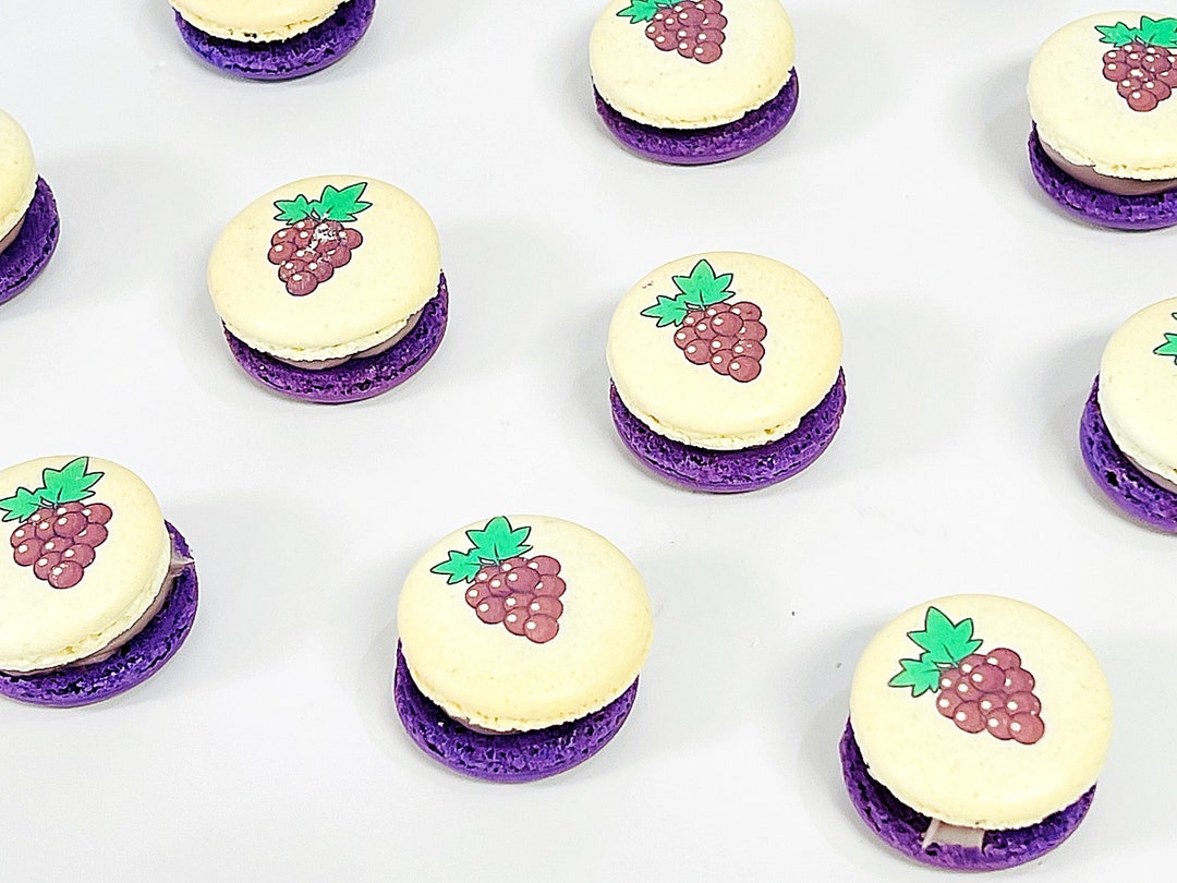 36 Pack Grape Chocolate Ganache French Macarons - Etsy