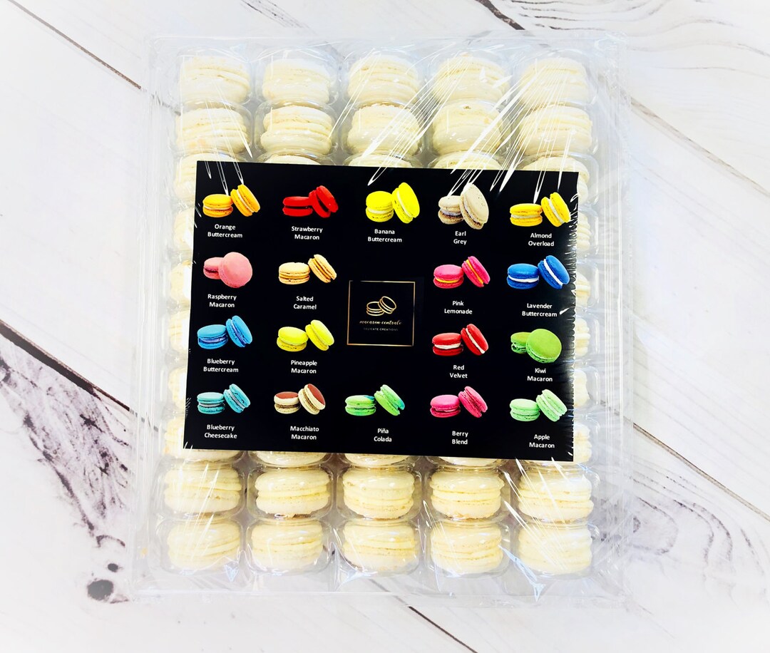 50 Pack Coconut French Macaron Value Pack - Etsy