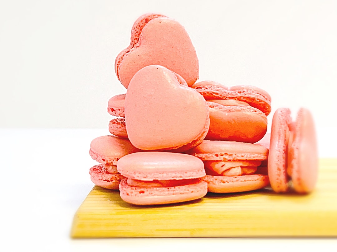 Pink Heart French Macarons | Ideal for Valentine's Day Gifts, Birthdays ...