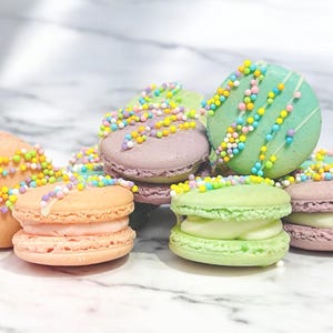 Spring Sprinkle Macarons – Bright & Cheery - Etsy