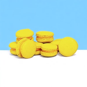 Yellow Mini Macarons With Customizable Flavors Perfect for Decorating ...