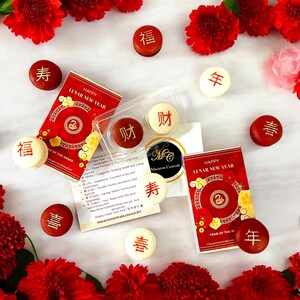 Lunar New Year Macaron Gift Box - 2 Pack (customizable Symbols ...