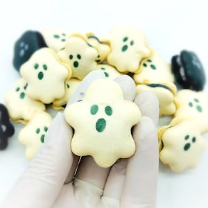 Dark Chocolate Buttercream Ghost Macarons | Available in 6, 12 or 24 ...