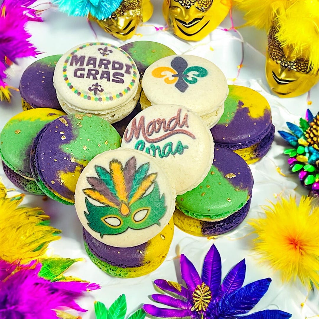Mardi Gras Macaron Gift Set – Pick Your Own Flavors - Etsy