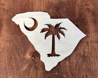 South Carolina Wood Pallet Sign SC Logo South Carolina State Outline ...