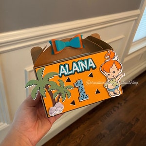 Pebbles Favor Boxes, Pebbles Birthday, Pebbles Party Favors, Party ...